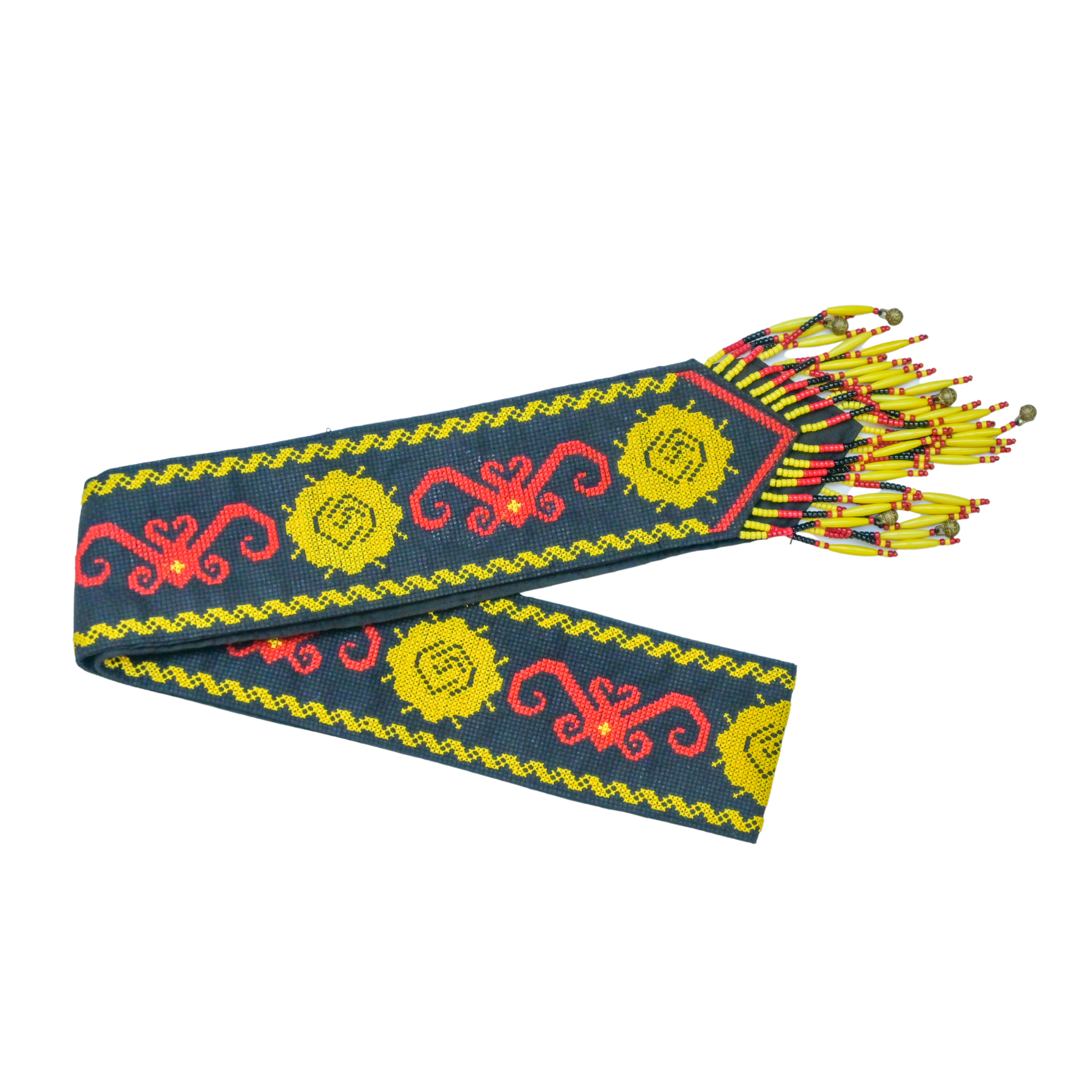 Saratage. SELAMPAI SULAM MOTIF BUNGA TERUNG 2M (MERAH DAN HITAM)